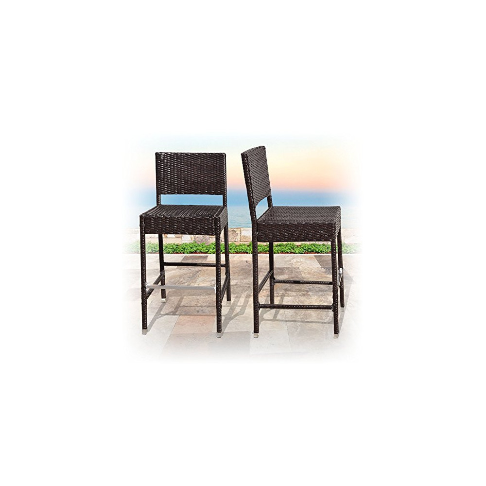 Benefitusa Indoor Outdoor Wicker Bar Stool Patio Furniture All