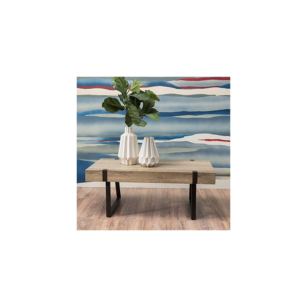 Christopher Knight Home Abitha Faux Wood Coffee Table, Canyon Grey ...