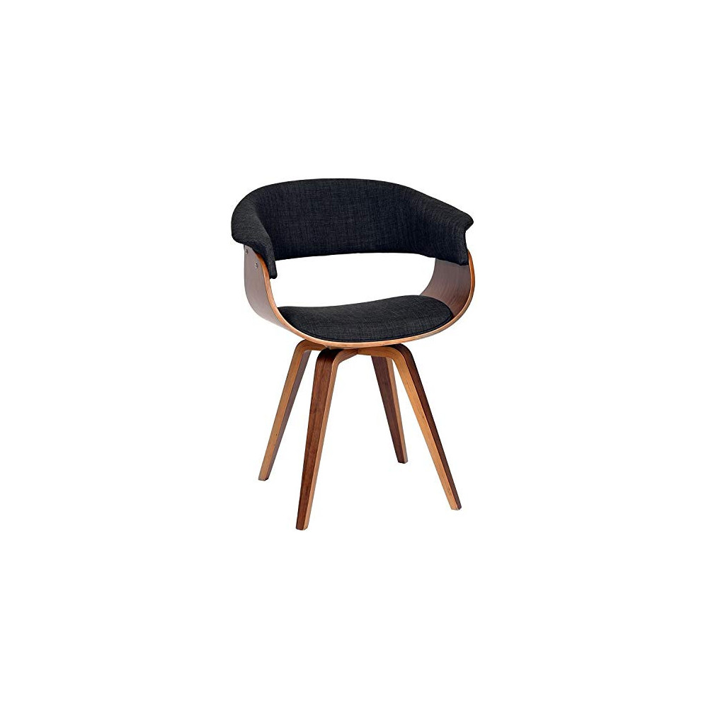 Armen Living Summer Chair in Charcoal Fabric and Walnut Wood | Universe ...