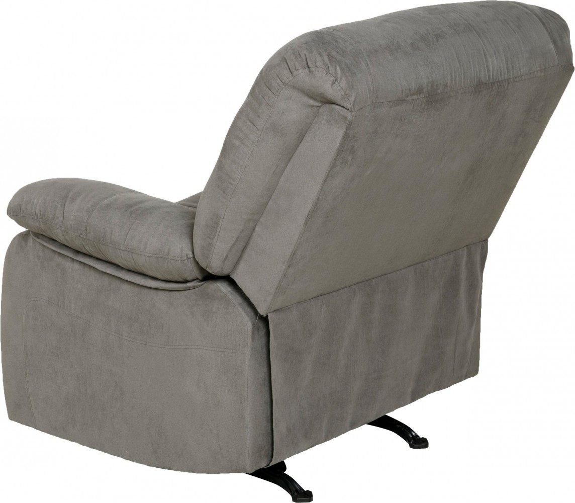 Relaxzen Rocker Recliner, Gray Microfiber | Universe Furniture