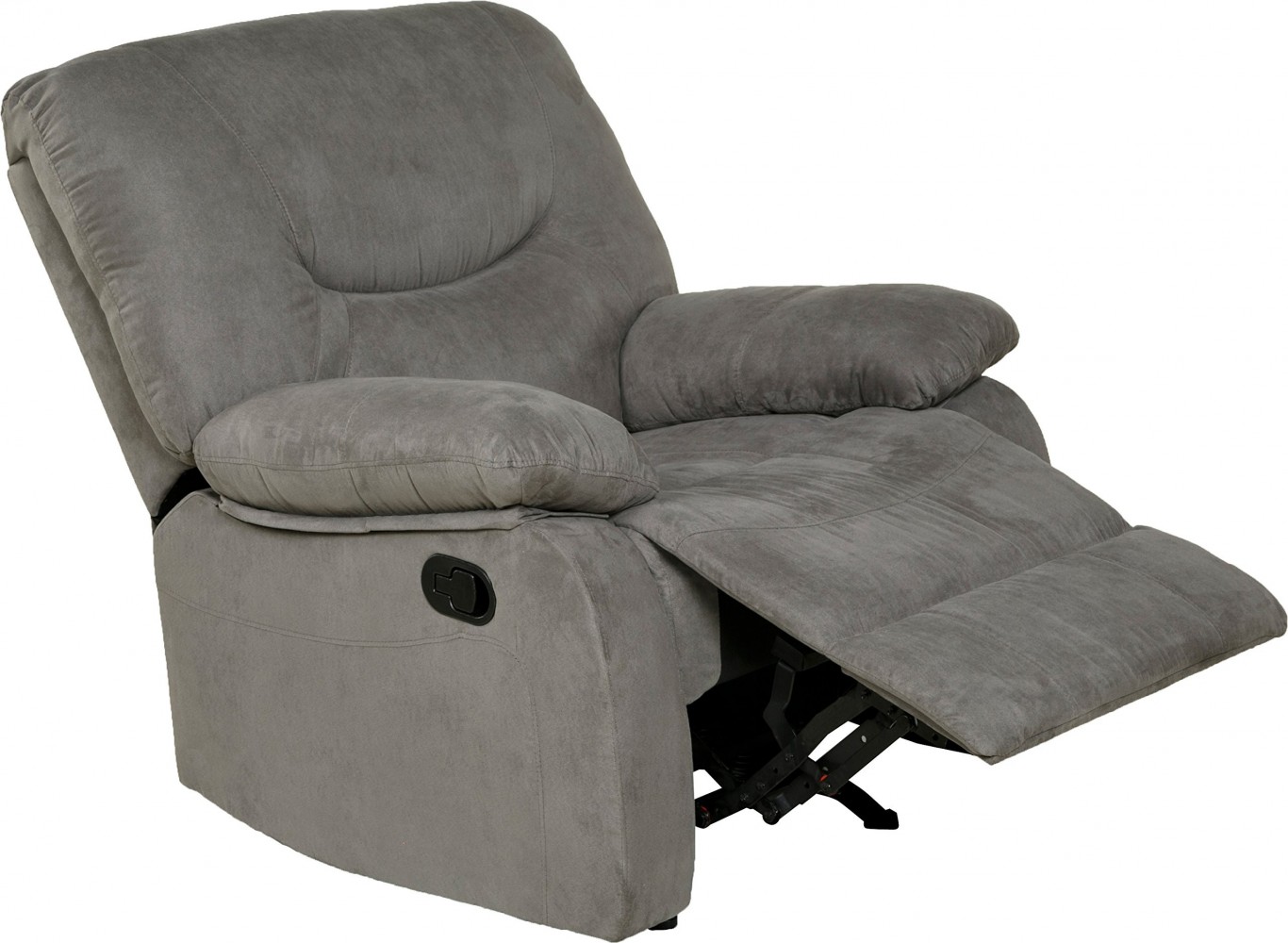 Relaxzen Rocker Recliner, Gray Microfiber | Universe Furniture