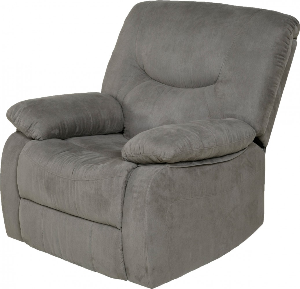 Relaxzen Rocker Recliner, Gray Microfiber | Universe Furniture