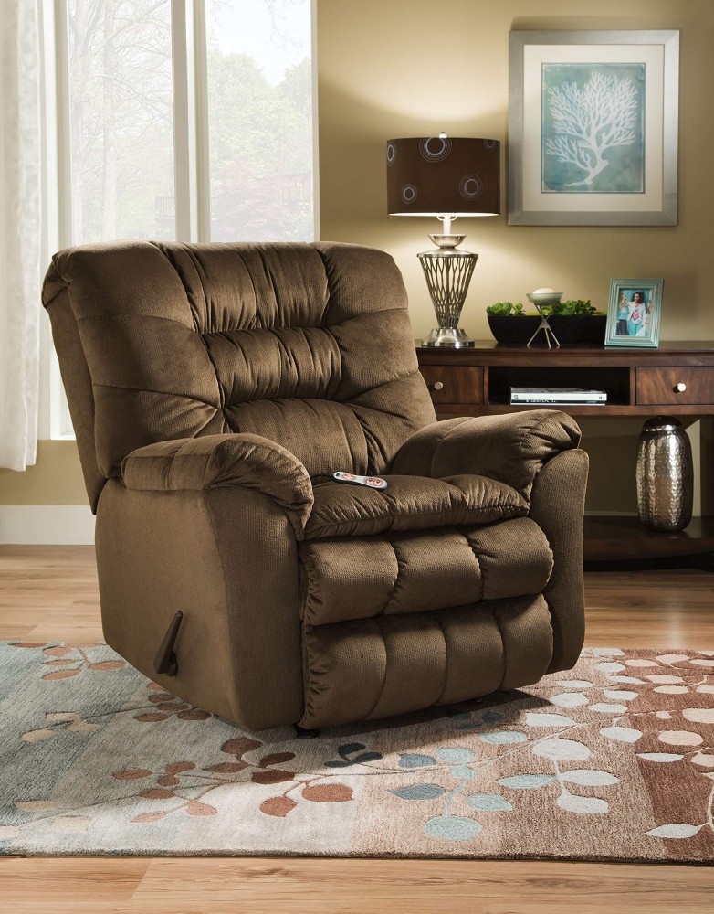 Simmons Upholstery ROCKER RECLINER W/HEAT AND MASSAGE, Brown | Universe ...