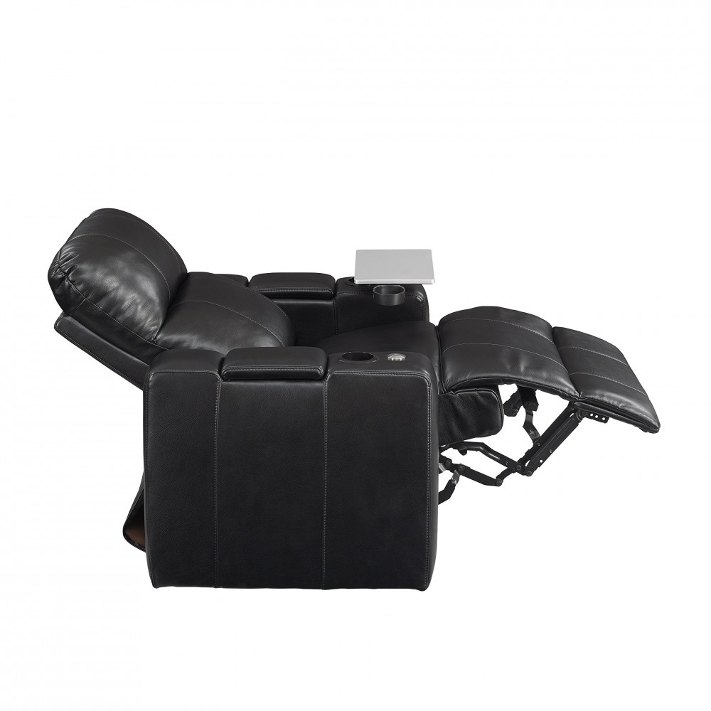 Pulaski Larson Theatre Recliner, 38.0" L X 39.5" W X 43.0" H, Black ...