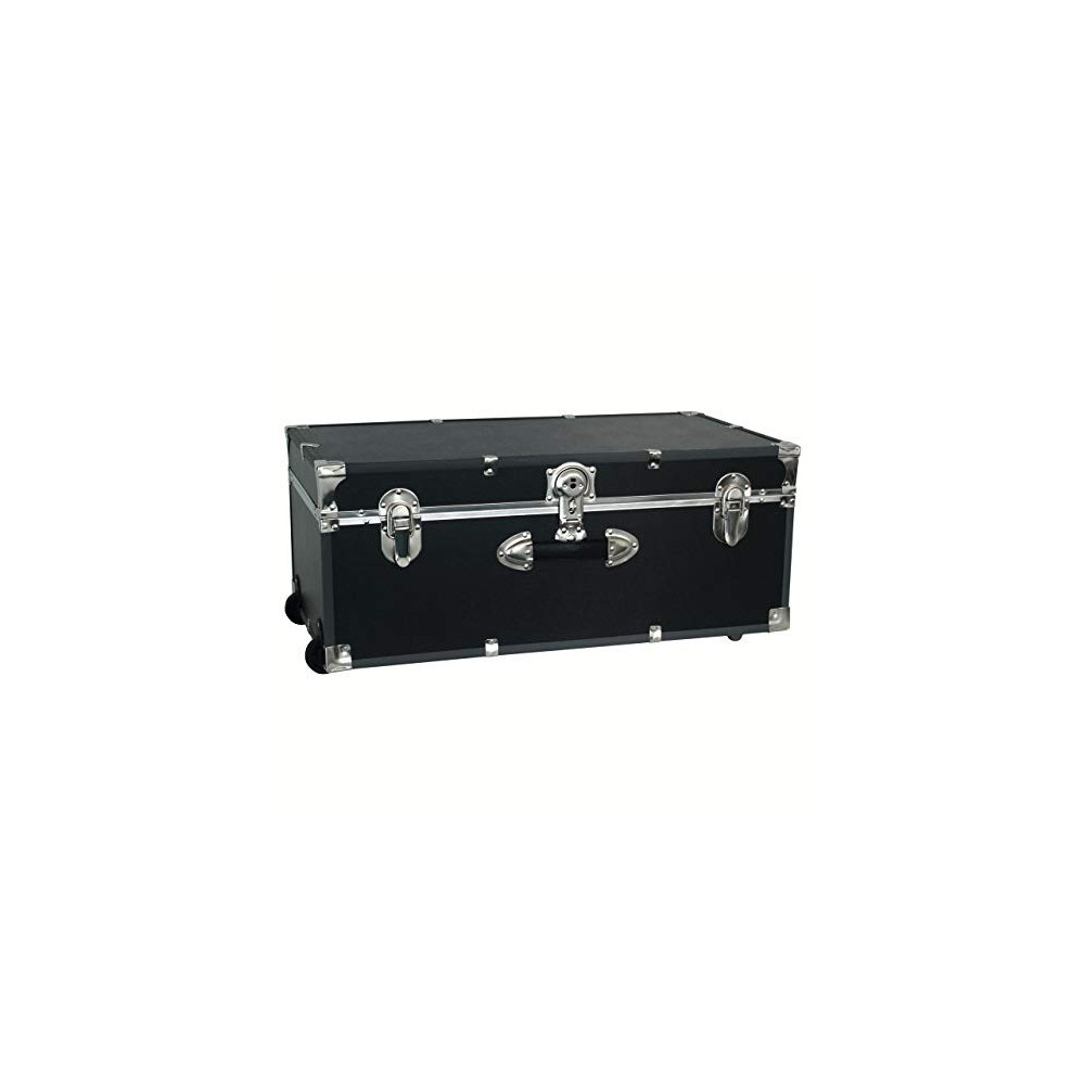 Seward Trunk 30-inch Footlocker Trunk with Wheels Black | Universe ...