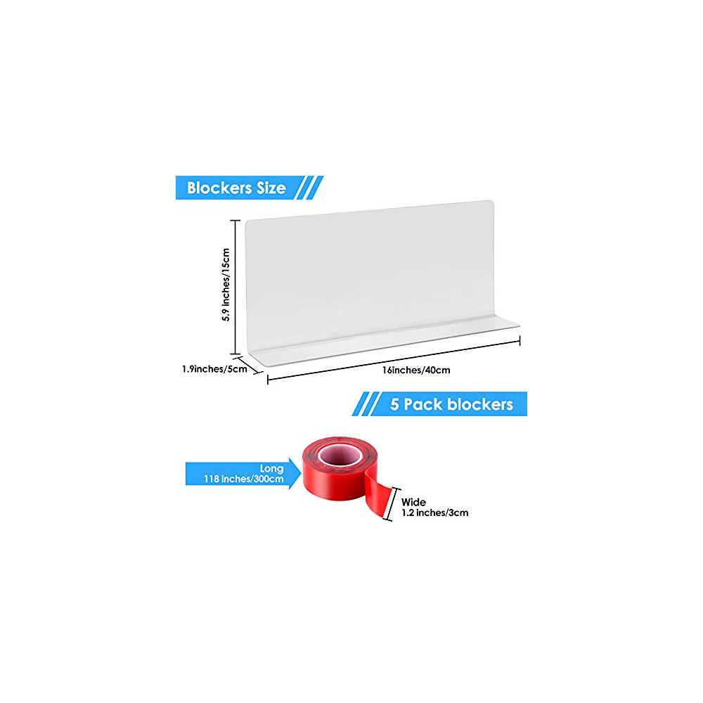 Under Bed Blocker for Pets, 5.9 Inches High Bed Stoppers 5 Pack ...